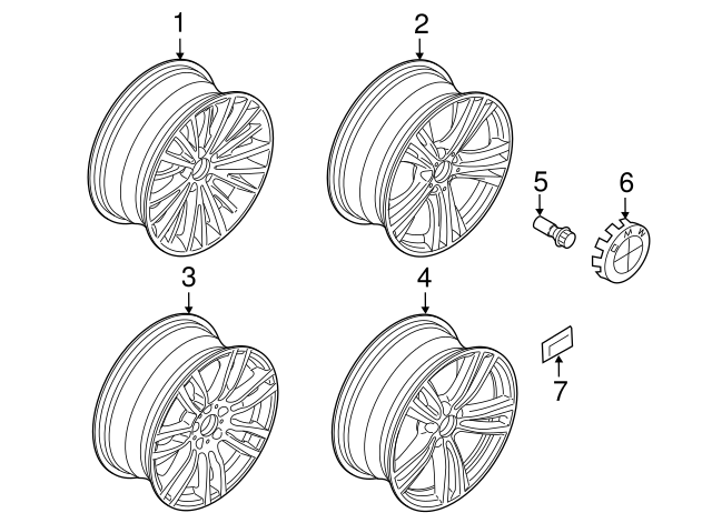 2015-2019 BMW Wheel, Alloy 36-11-7-852-493 | OEM Parts Online