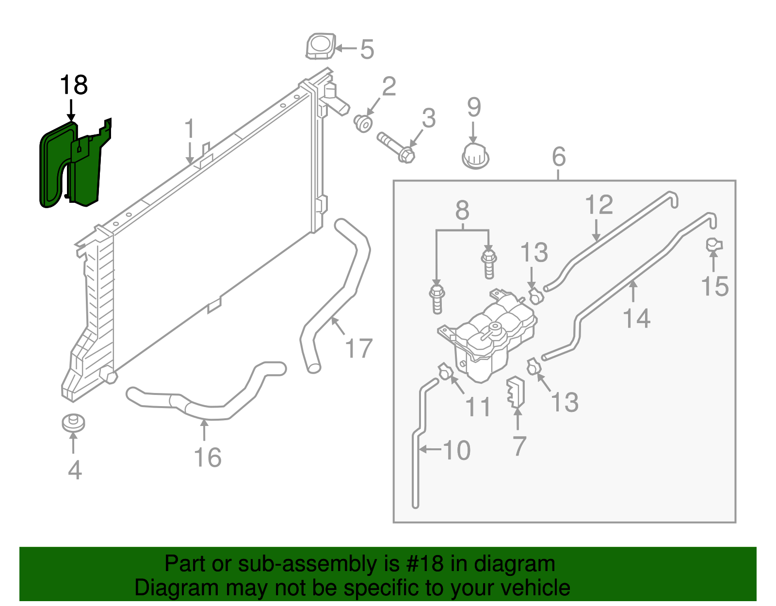2023-2024 Nissan TITAN Intake Duct 21468-9FV0B | Nissan Parts Central
