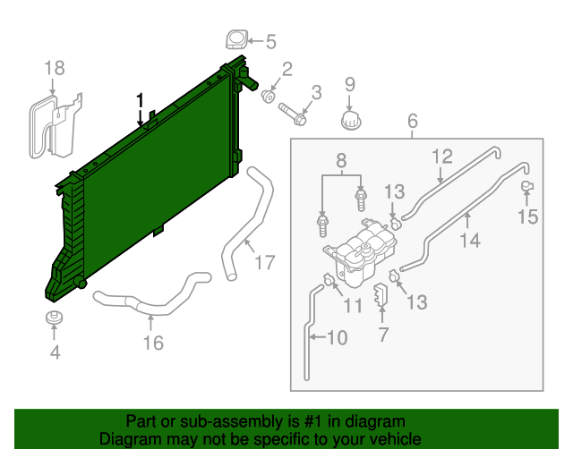 2017-2024 Nissan TITAN Radiator Assembly 21410-9FV1A | OEM Parts Online