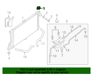 2009-2023 Nissan Radiator Cap 21430-C991A | AutoNationParts.com