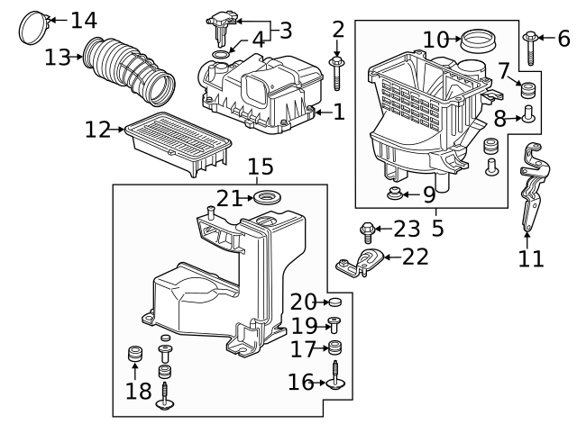 2016-2021 Honda Civic Resonator Seal 17251-5AA-A00 | Honda Factory Parts