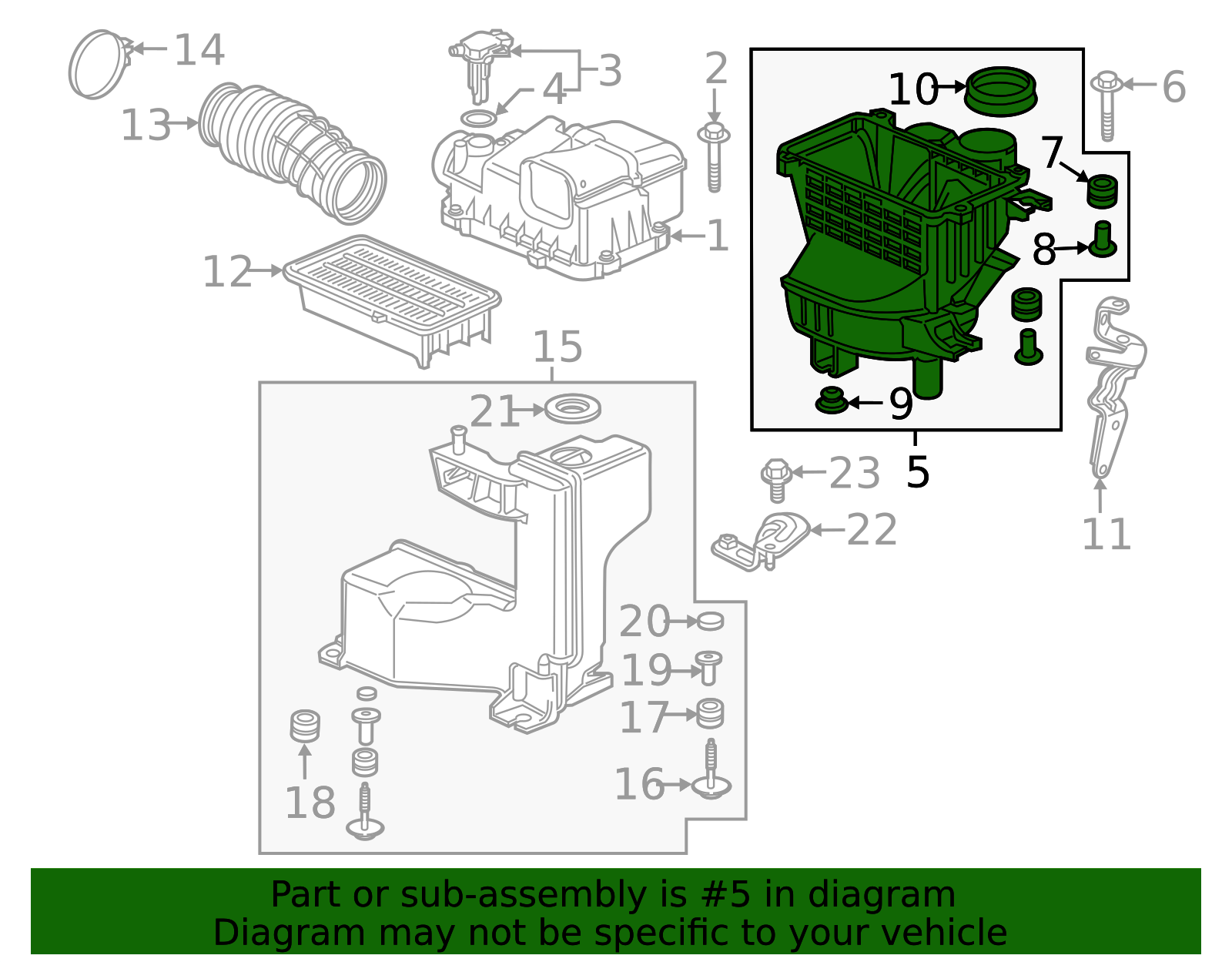 2016-2021 Honda Civic Air Cleaner Body 17201-5AA-A00 | OEM Parts Online