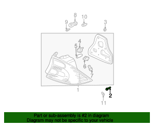 OEM 1998-2011 Honda Tail Lamp Assembly Grommet 90650-SZ3-003 | Honda ...
