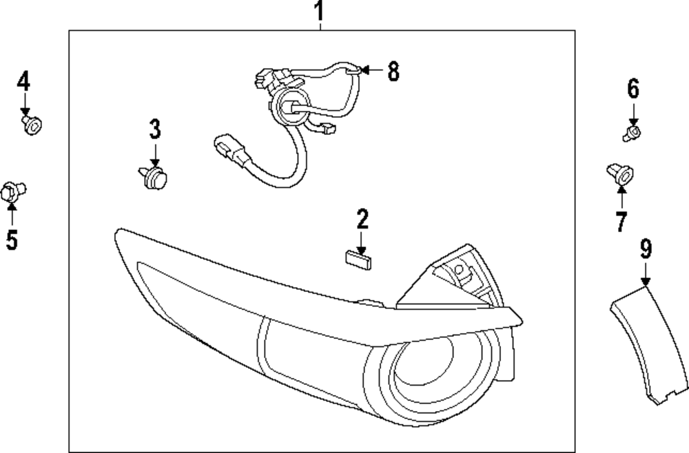 DGH9-51-150B - 2020-2024 Mazda CX-30 - Tail Lamp Assembly | Mazda Parts ...