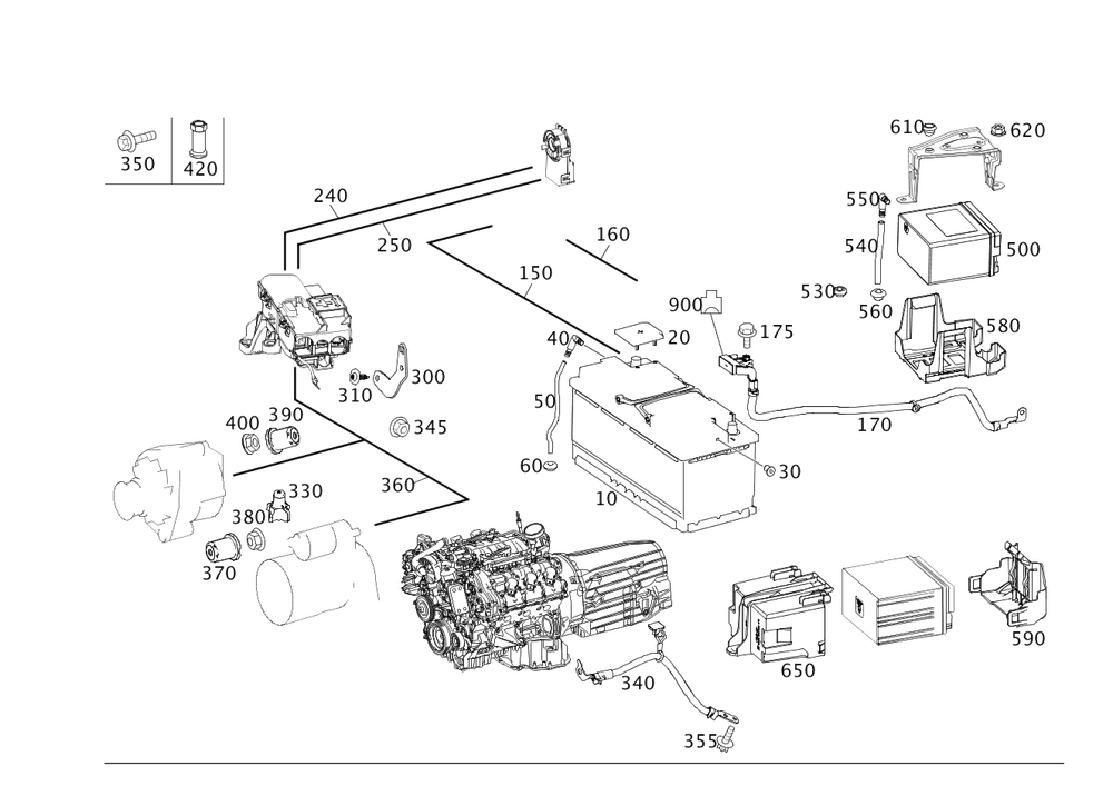 000-982-69-25 - Starter Battery 2021 Mercedes-Benz S560 | Mercedes-Benz ...