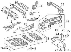247-610-90-01 - Floor Side Rail Reinforcement 2020-2023 Mercedes-Benz ...
