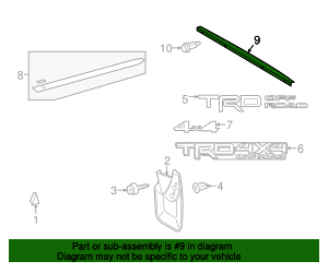 2014-2021 Toyota Tundra Gate Trim Panel 65717-0C080 | Toyota Parts Center