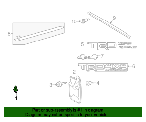 2014-2021 Toyota Tundra Stone Deflector 75641-0C070 | Toyota Parts Center