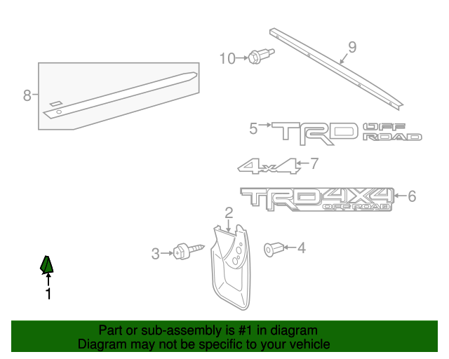 2014-2021 Toyota Tundra Stone Deflector 75641-0C070 | Toyota Parts Center