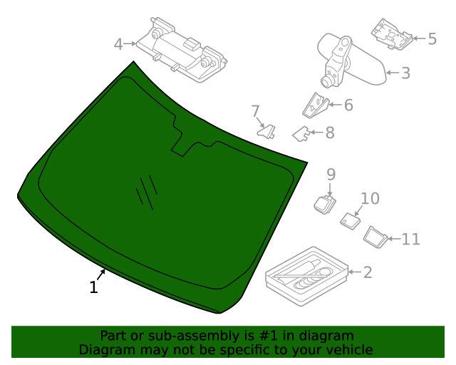 Genuine OEM Windshield Part# LR098866 Fits 2018-2022 Land Rover Range ...