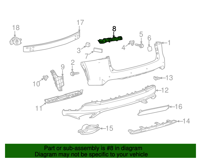 52155-78010 - Side Support For 2015-2021 Lexus | Lexus OE Parts