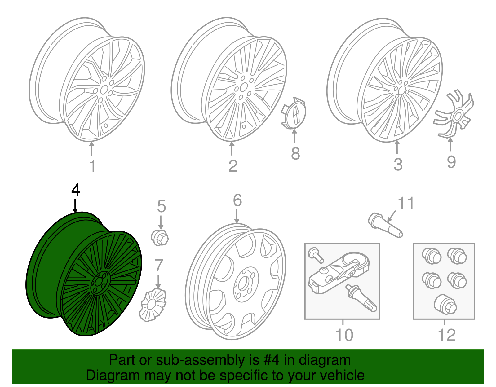 2017-2020 Lincoln MKZ | Wheel, Alloy | HP5Z-1007-H | Walls' Ford Parts