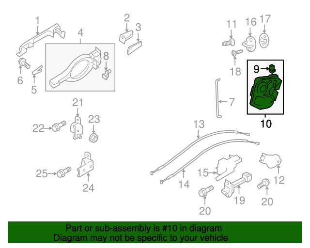2013-2023 Mitsubishi Lock Actuator 5745A425 | Auto Parts