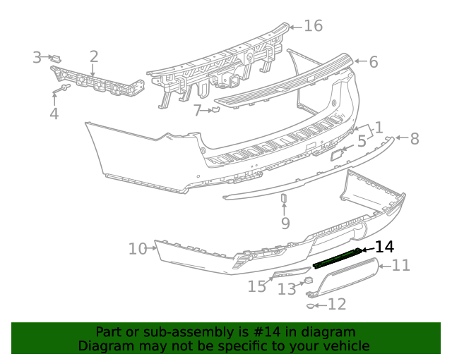 84701985 - Rear Bumper Fascia Trailer Hitch Access Hole Cover Bracket ...