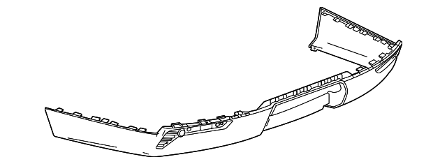 2021-2024 GM Black Rear Bumper Lower Fascia 84751056 GM | GMPartsDirect.com
