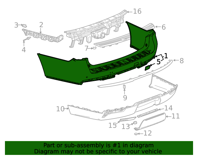 2021-2023 GM Bumper Cover 87814043 | GM Parts Center
