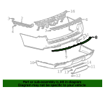 2021-2024 GM Galvano Silver Rear Bumper Fascia Molding 84371056 GM ...