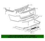 2021-2022 GM Rear Bumper Fascia Trailer Hitch Access Hole Cover Bracket ...