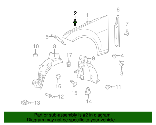 163-990-01-36 - Fender Extension Panel Bolt 1998-2024 Mercedes-Benz ...