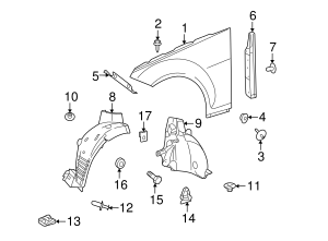 2008-2015 Mercedes-Benz Fender 204-880-13-18 | MB OEM Parts