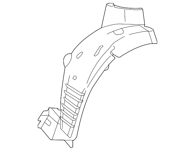 204-690-09-30 - Fender Liner 2008-2015 Mercedes-Benz C 63 AMG ...