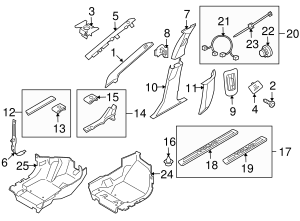 31354063 - Windshield Pillar Trim - 2010-2017 Volvo XC60 | Volvo OEM ...