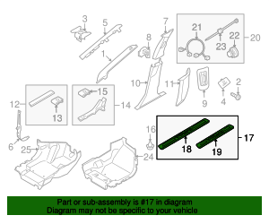 2010-2017 Volvo Sill Molding - Aluminum 30721133 | TascaParts.com