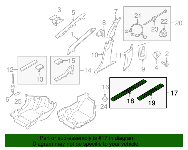 2010-2017 Volvo XC60 Scuff Plate 31265140 | TascaParts.com