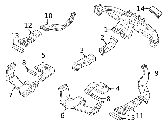 97370-D2500 - Floor Duct - 2017-2022 Genesis G90 | OEM Parts Quick