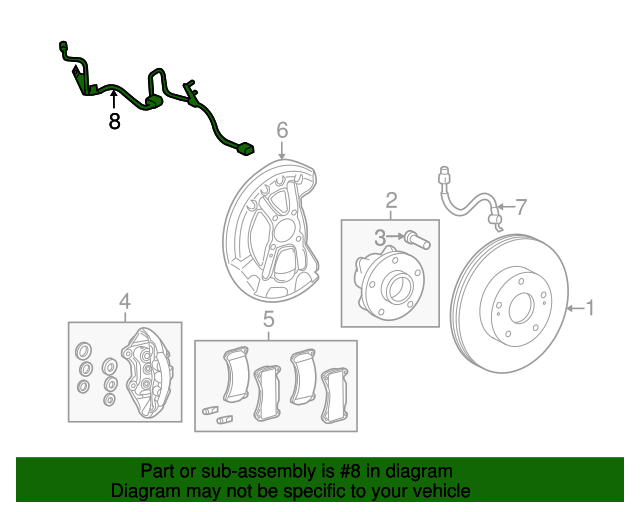 2014-2020 Lexus ABS Sensor Wire 89516-53080 | OEM Parts Online