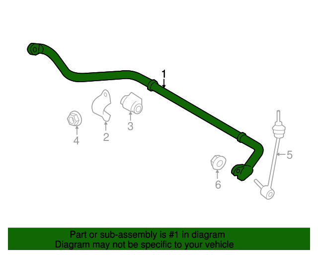 LR024493 - Stabilizer Bar - 2012-2019 Land Rover Range Rover Evoque ...