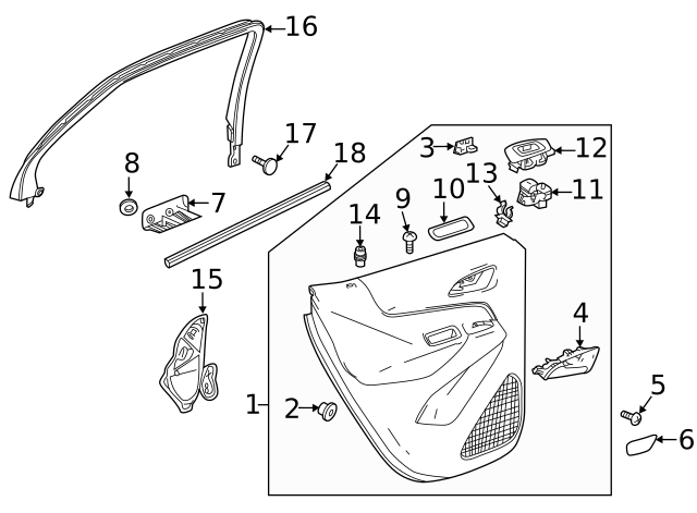 2020-2021 Chevrolet Equinox Door Trim Panel 84441388 | OEM Parts Online