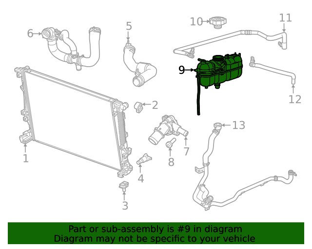 2019-2020 Jeep Cherokee Reservoir Tank 68251840AC | TascaParts.com