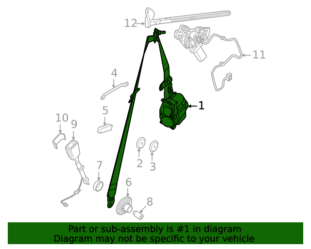 Genuine BMW 72-11-8-097-752 | Lap & Shoulder Belt | FREE Shipping on ...