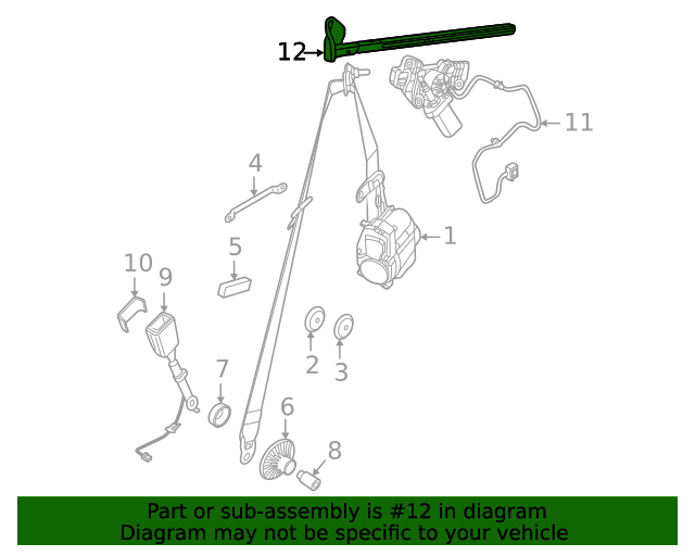 72-11-7-474-847 - Belt-handover, left 2021-2024 BMW | AutoNation Parts
