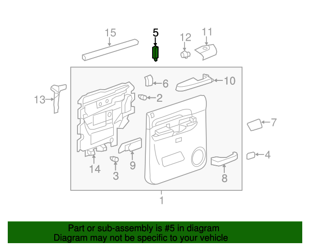 2007-2014 GM Very Dark Cashmere Side Door Locking Rod Knob 15844617 GM ...