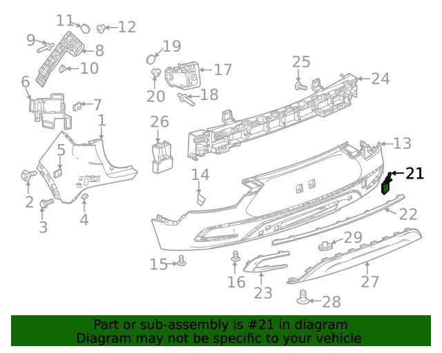 2020-2021 Buick Encore GX Tow Eye Cap 42691586 | GMPartsDirect.com
