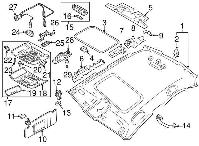2011-2018 Audi Visor Bracket 4G0-857-562-A-DX6 | Audi USA Parts
