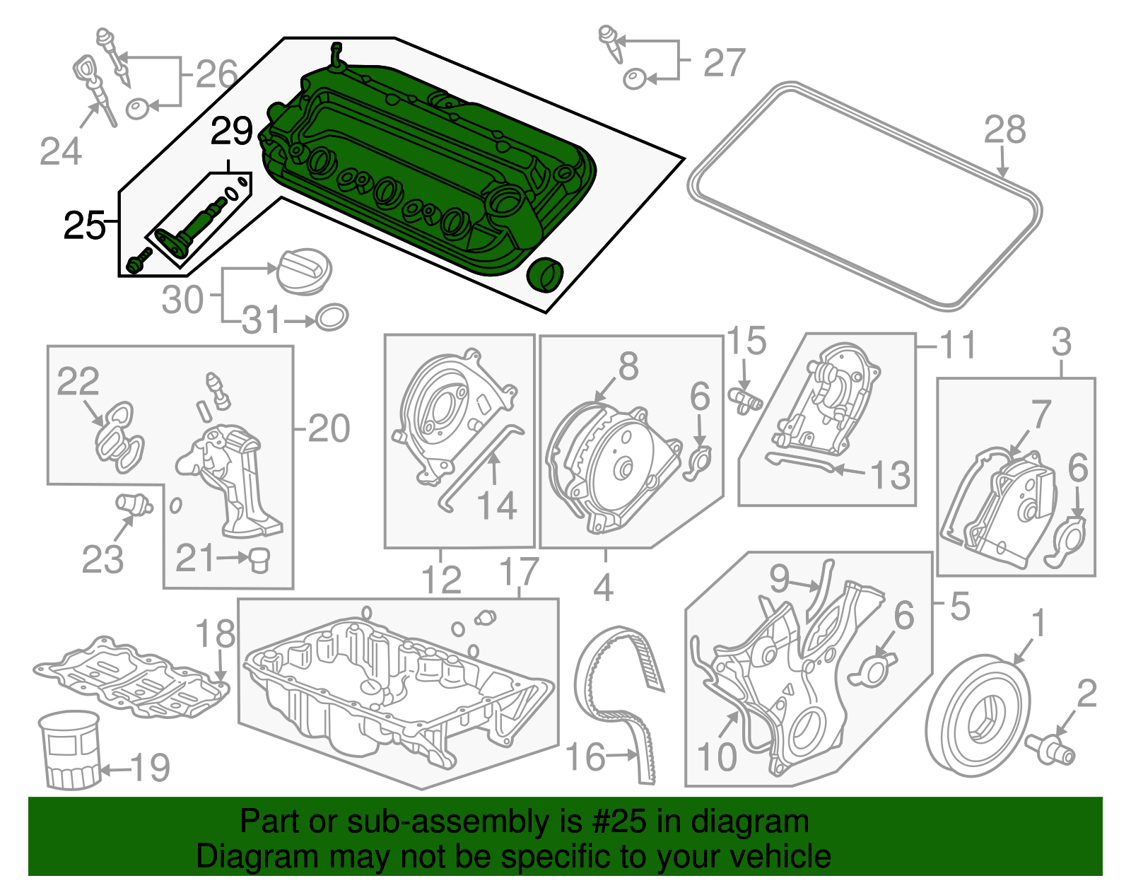 12310-RJA-000 - Engine Valve Cover 2005-2007 Honda Accord | AutoNation ...