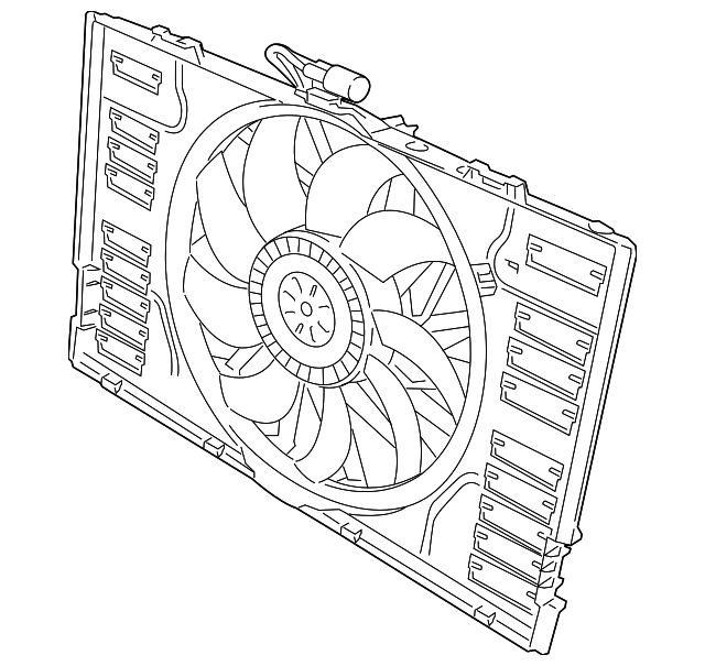 2017-2024 Porsche Panamera Dual Radiator And Condenser Fan Assembly PAE ...