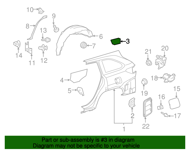 2004-2019 Toyota Highlander Baffle Plate 61822-0E020 | Toyota Parts Center