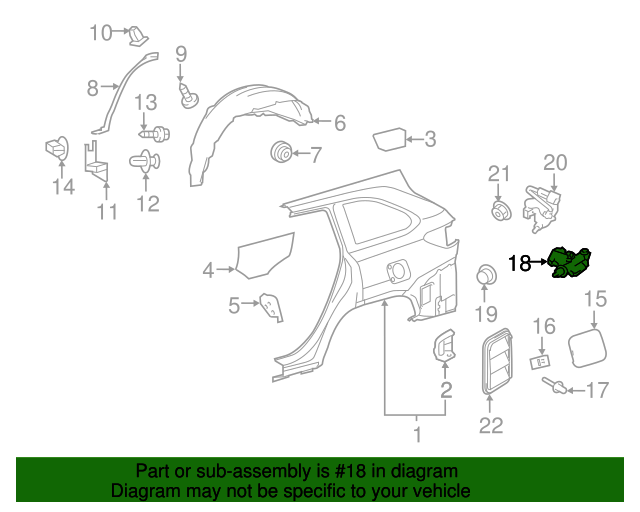 2014-2019 Toyota Highlander Lock Actuator 77030-0E030 | Toyota Parts Center