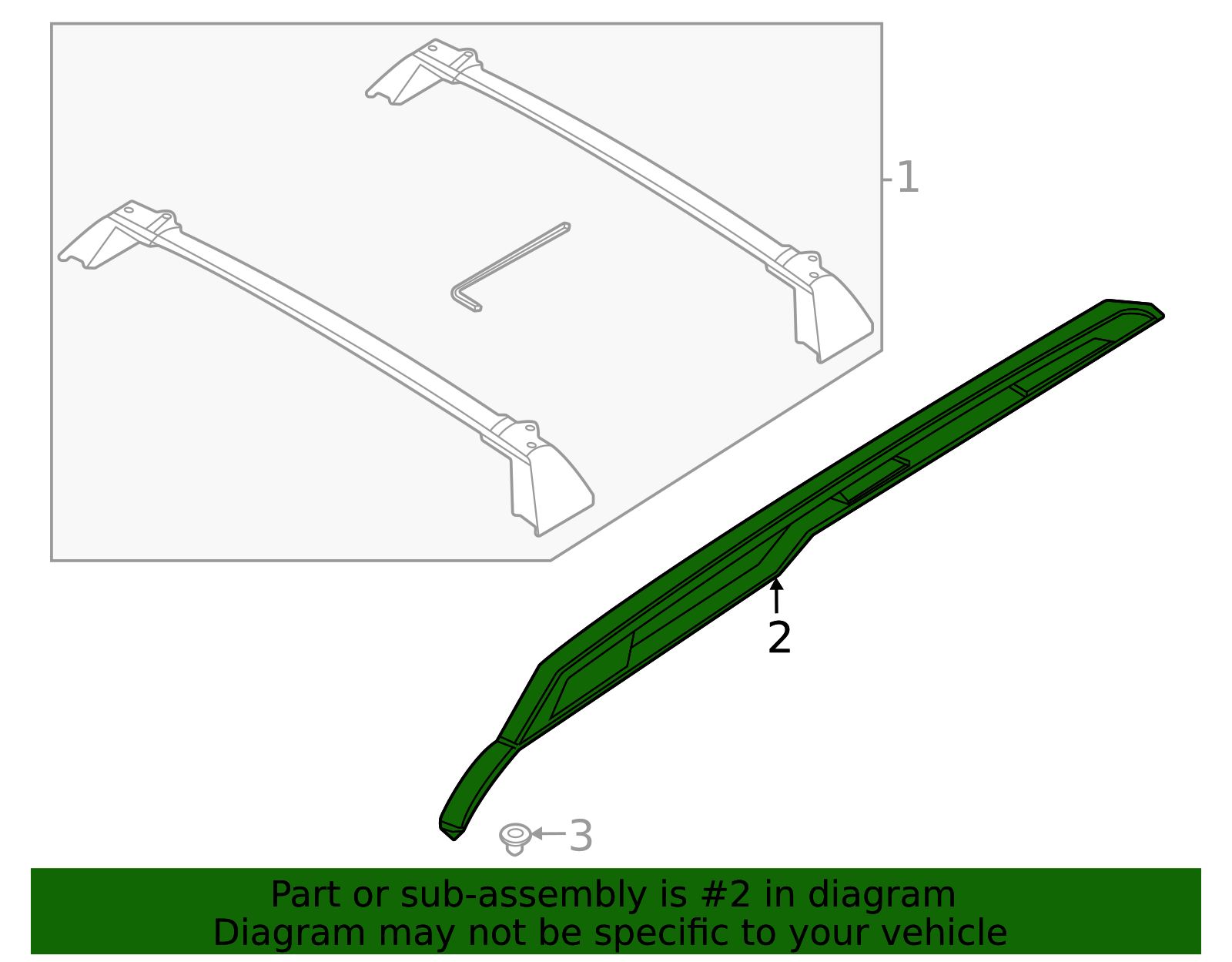 M1PZ-7855107-AC - 2023-2024 Ford Bronco Sport - Rail | Sunrise Ford Parts