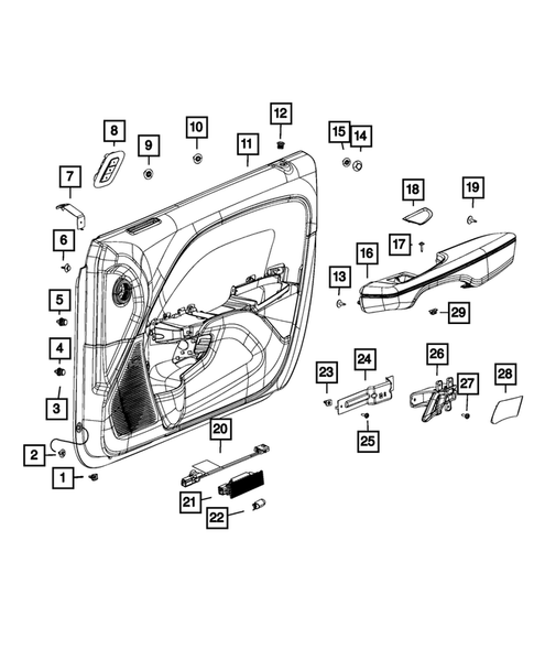 Door Trim Panels - Front and Rear for 2023 Dodge Challenger | Mopar eStore