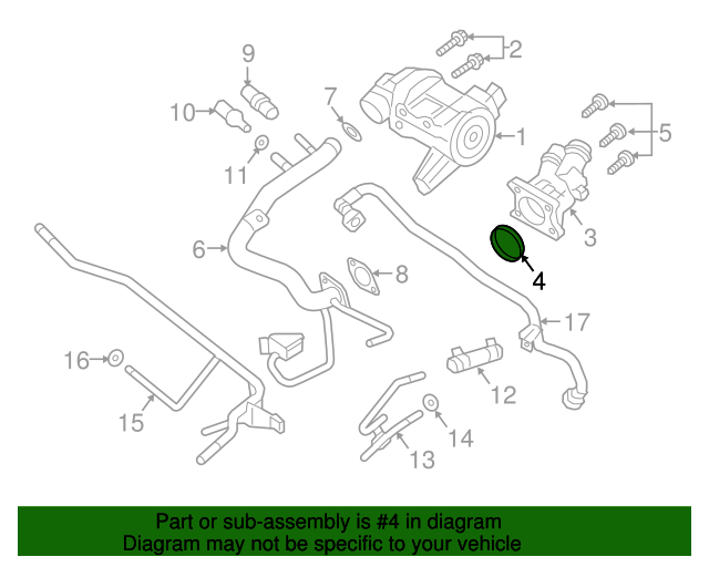 31368063 - Thermostat Unit Gasket - 2015-2021 Volvo | Volvo OEM Parts ...