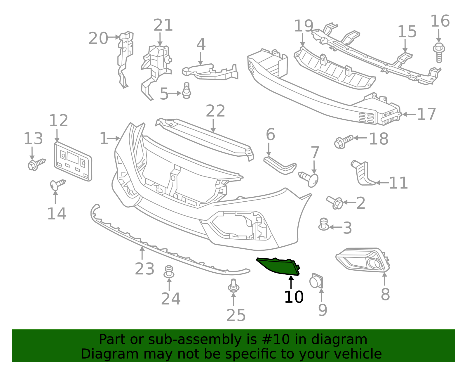 71119-TGG-A50 - Cover L Radar - 2020 Honda Civic | Honda Parts Cheap