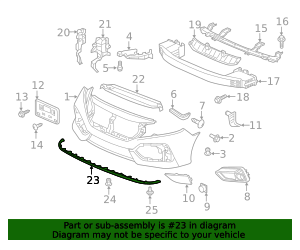71110-TGG-A00 - Lower Deflector - 2017-2021 Honda Civic | Honda Parts Cheap