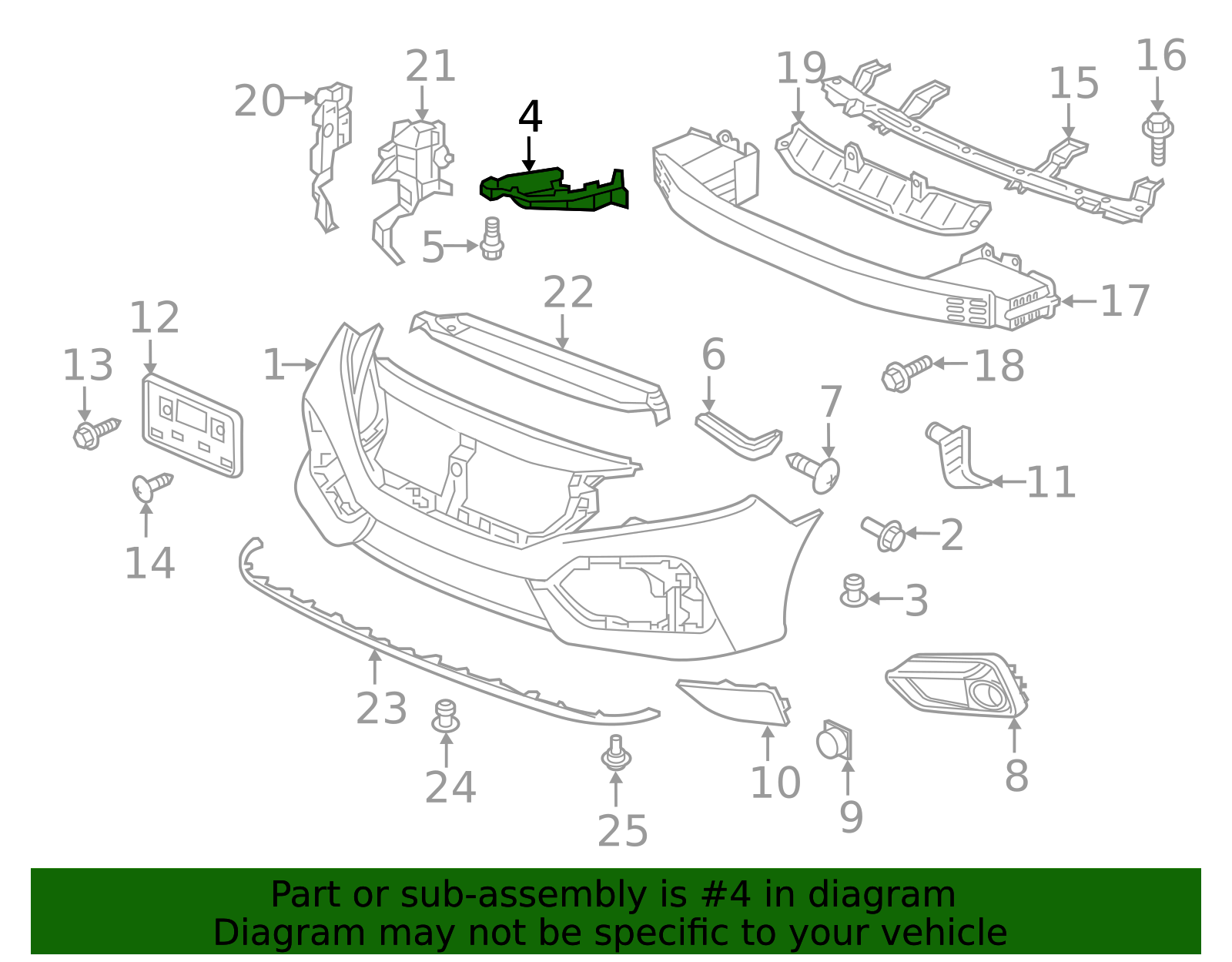 71140-TEA-T00 - 2017-2021 Honda Civic - Beam R Front Bumper (Upper ...