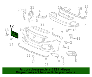 71145-TGG-A00 - License Frame 2017-2021 Honda Civic | Honda Parts Online