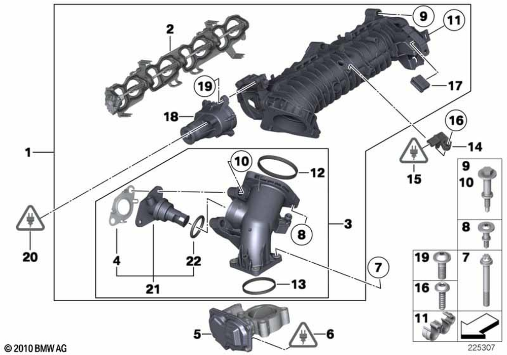 2011-2019 BMW Sensor, Charge-Air Pressure 13627804742 | Retail ...